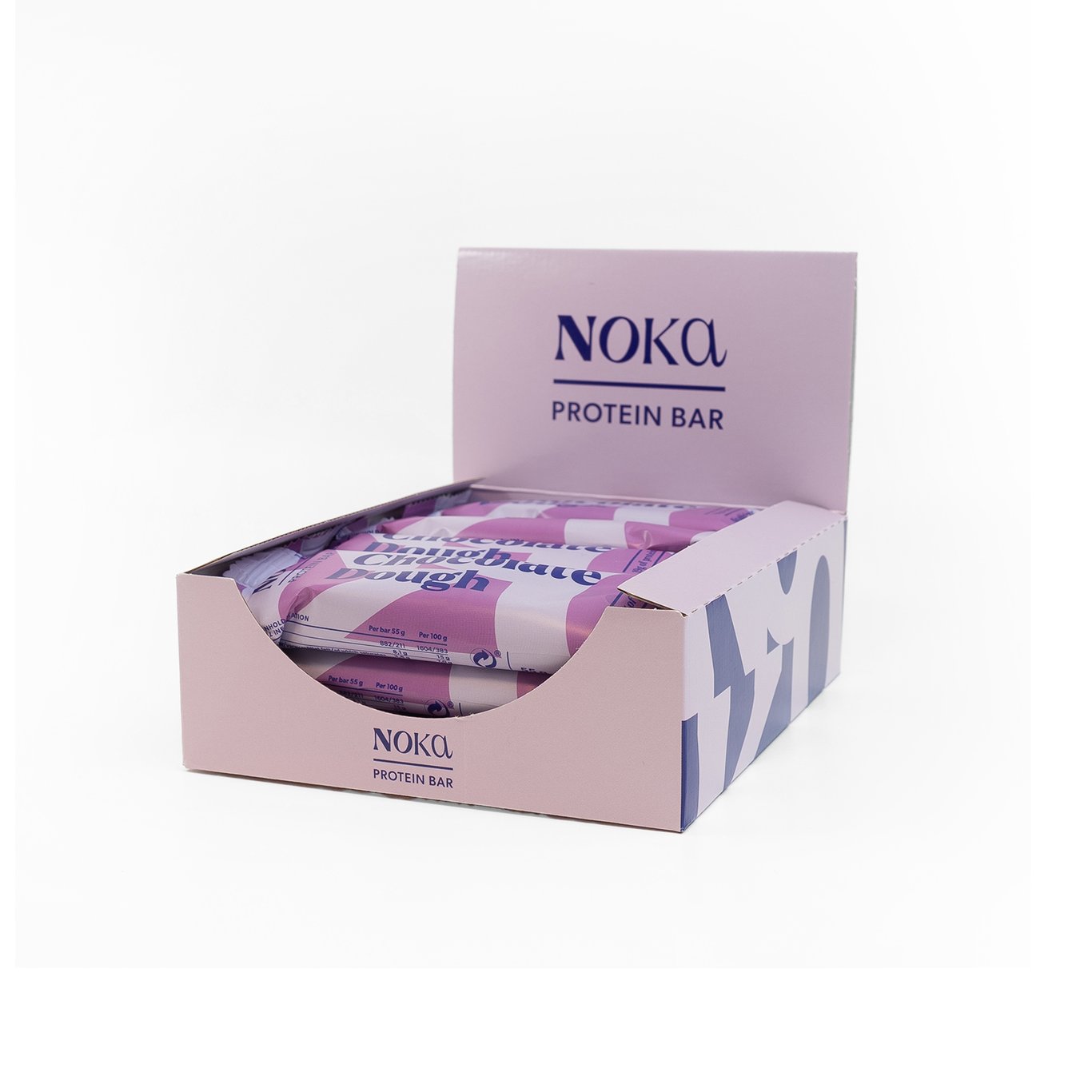 NOKA Protein Bar Chocolate Dough 12x55g | Vita.no