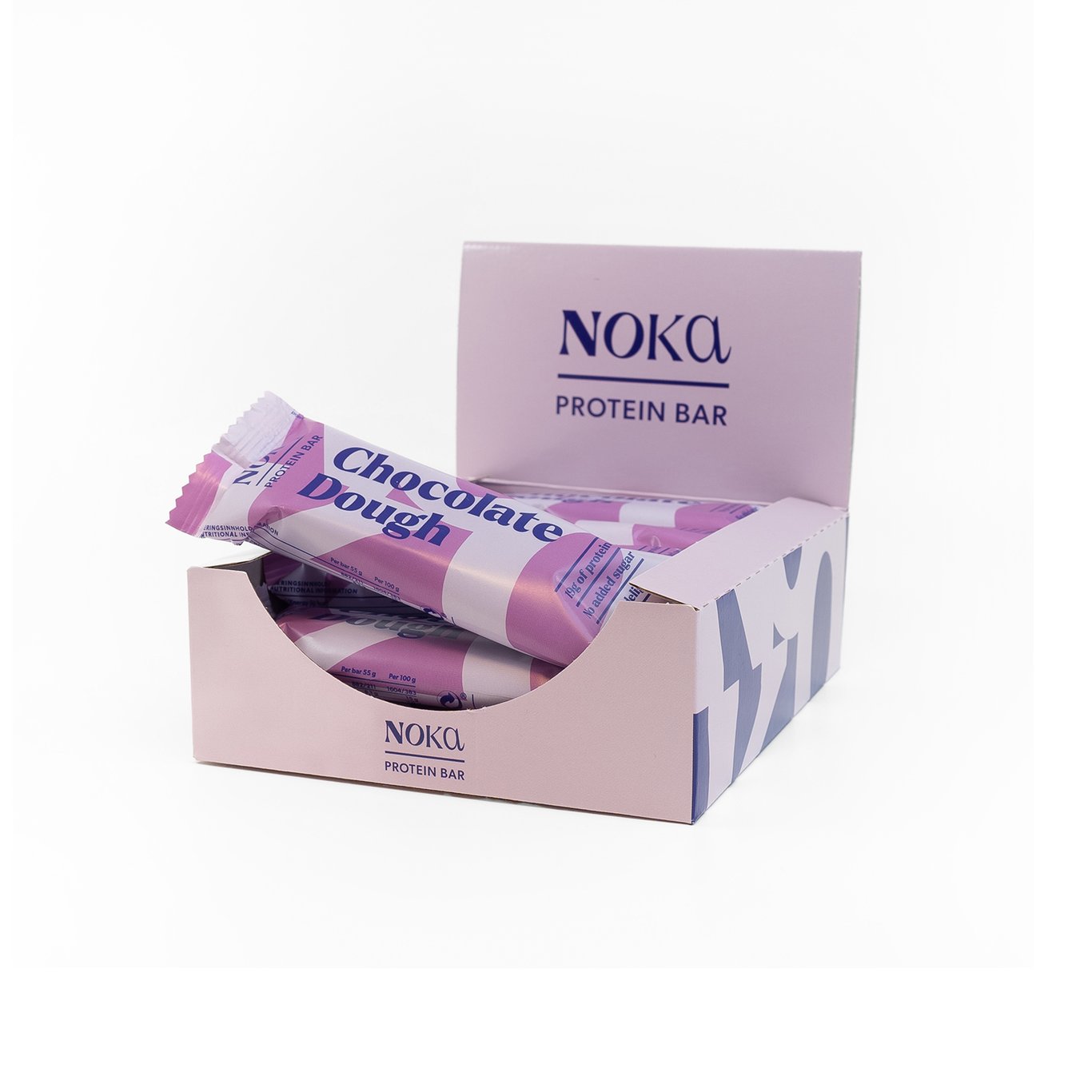 NOKA Protein Bar Chocolate Dough 12x55g | Vita.no