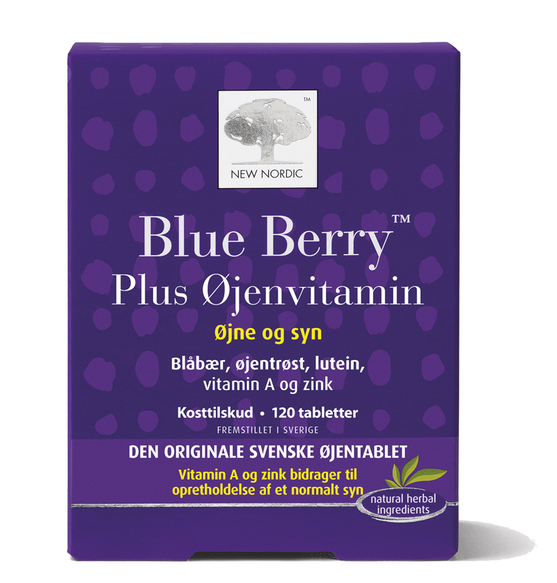 New Nordic Blue Berry Plus Øyenvitamin 120 Tabletter | Vita.no