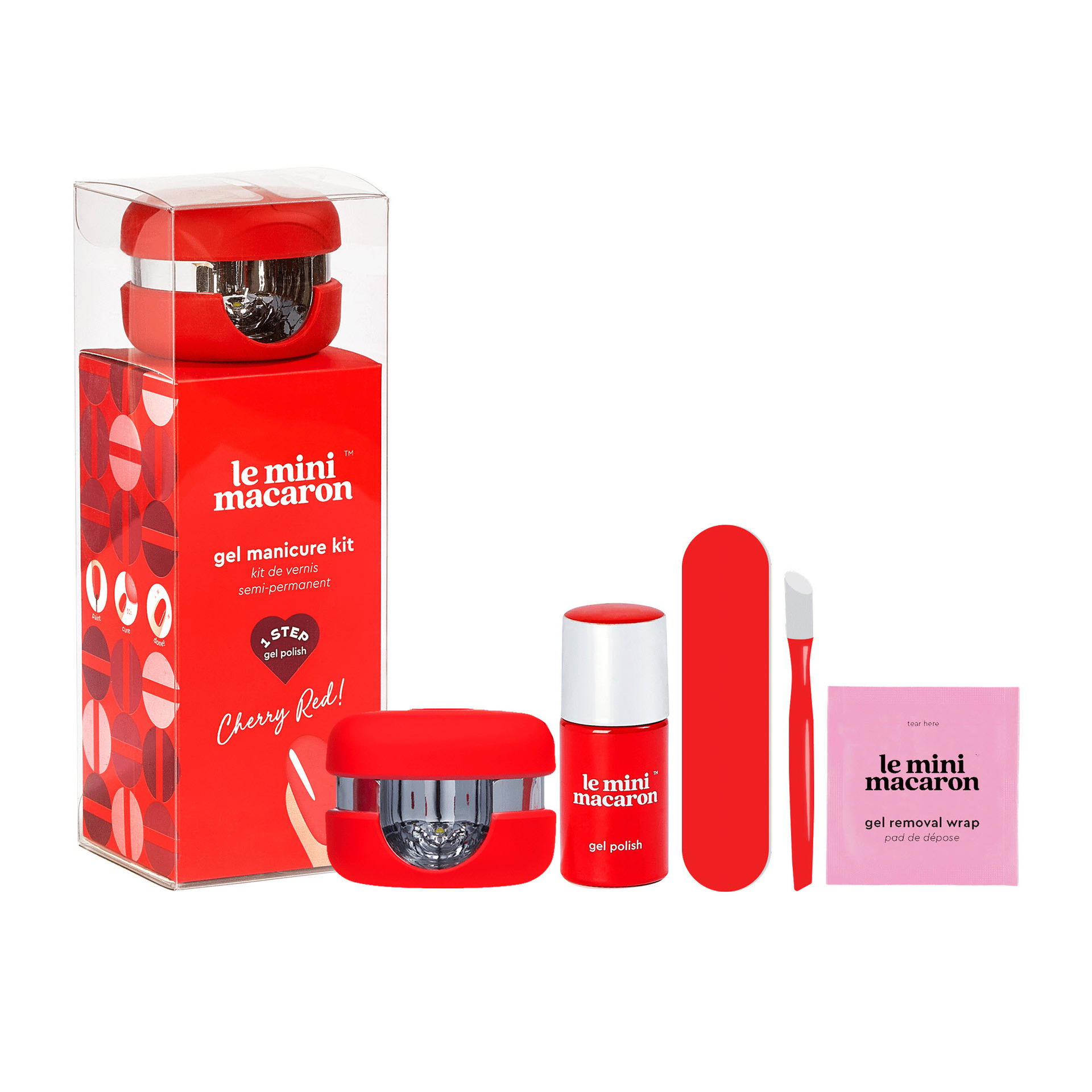 Le Mini Macaron Manicure Kit Cherry Red | Vita.no