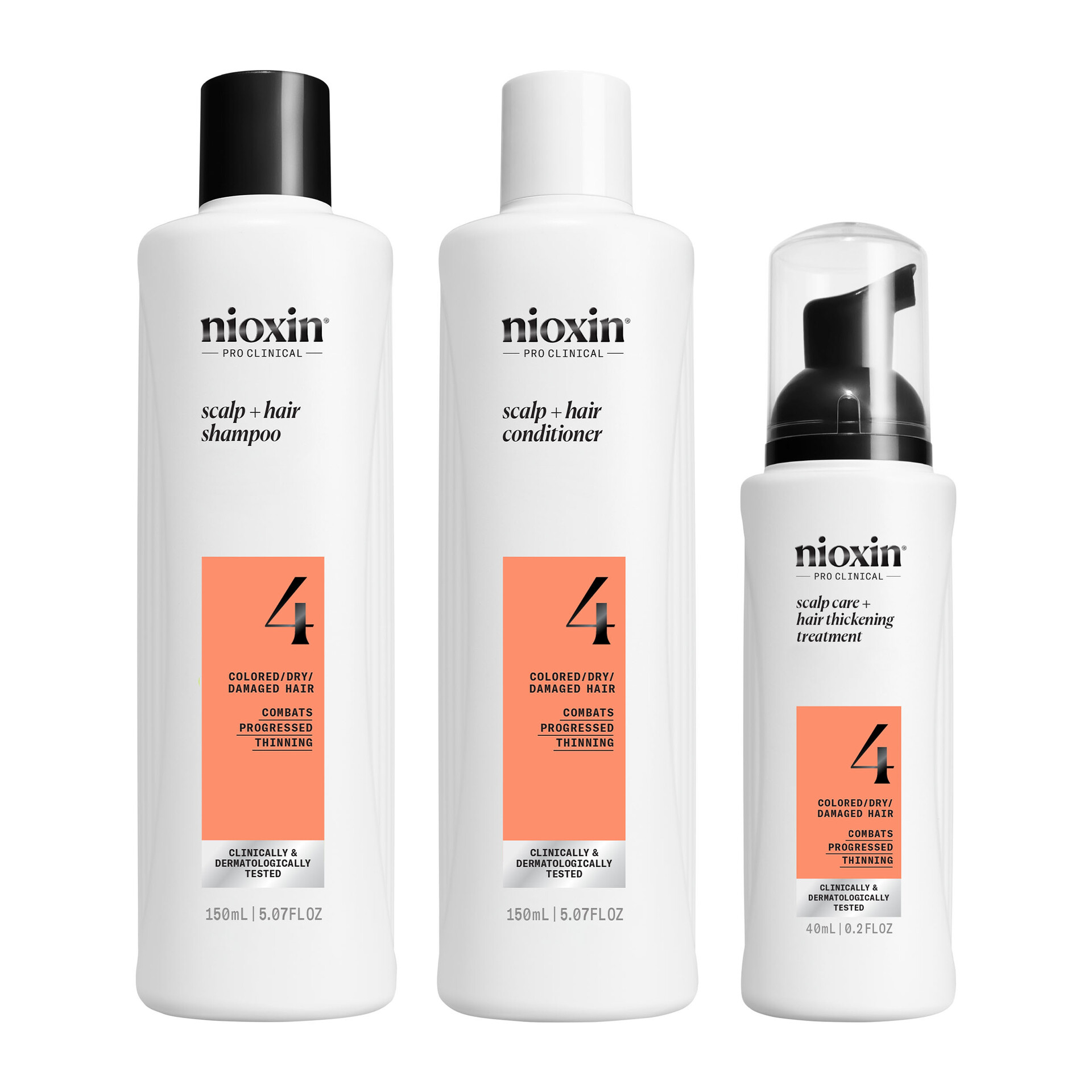 Nioxin System 4 Trial Kit for farget og skadet hår | Vita.no