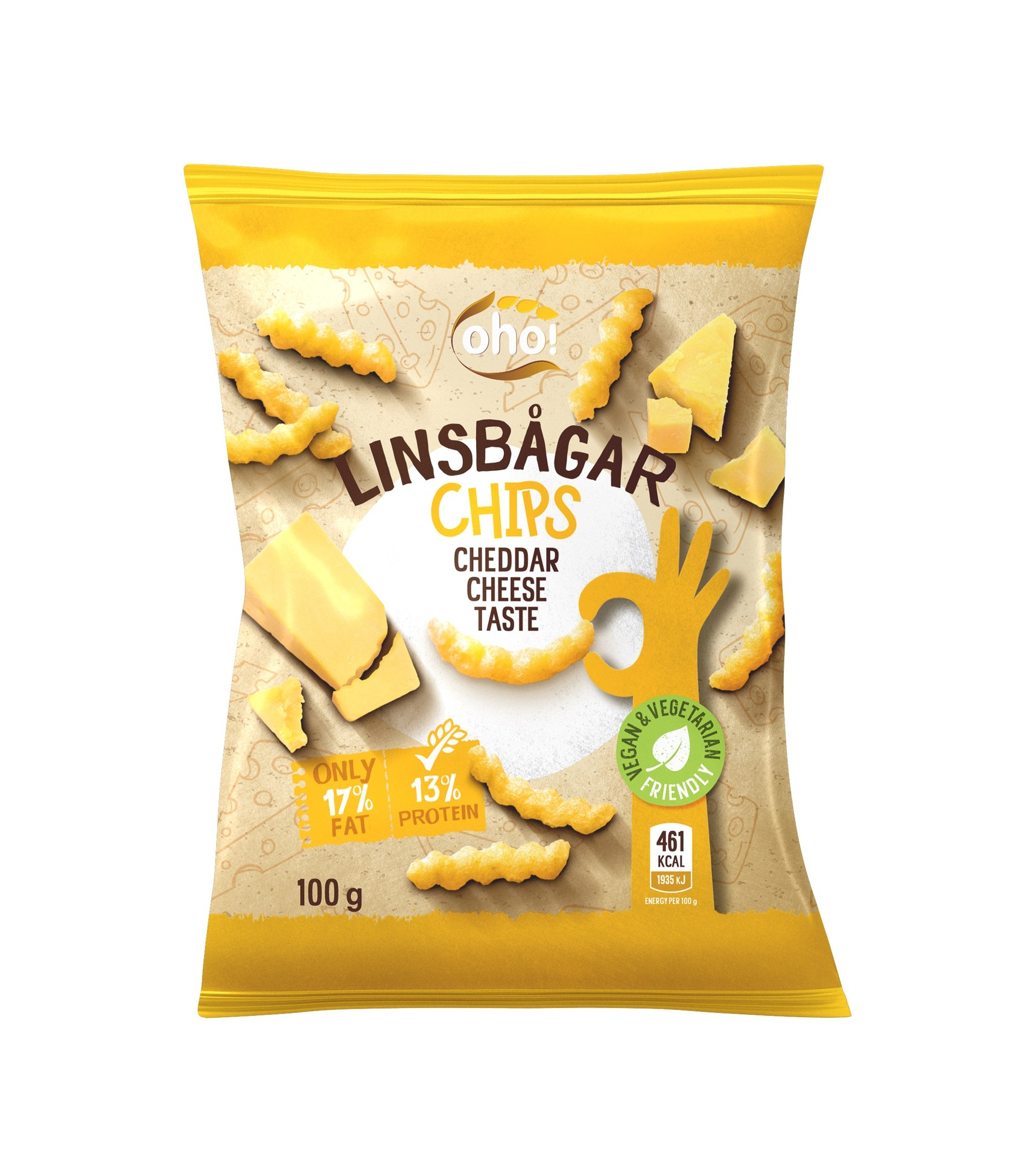 Linsesnacks Cheese 100g | Vita.no