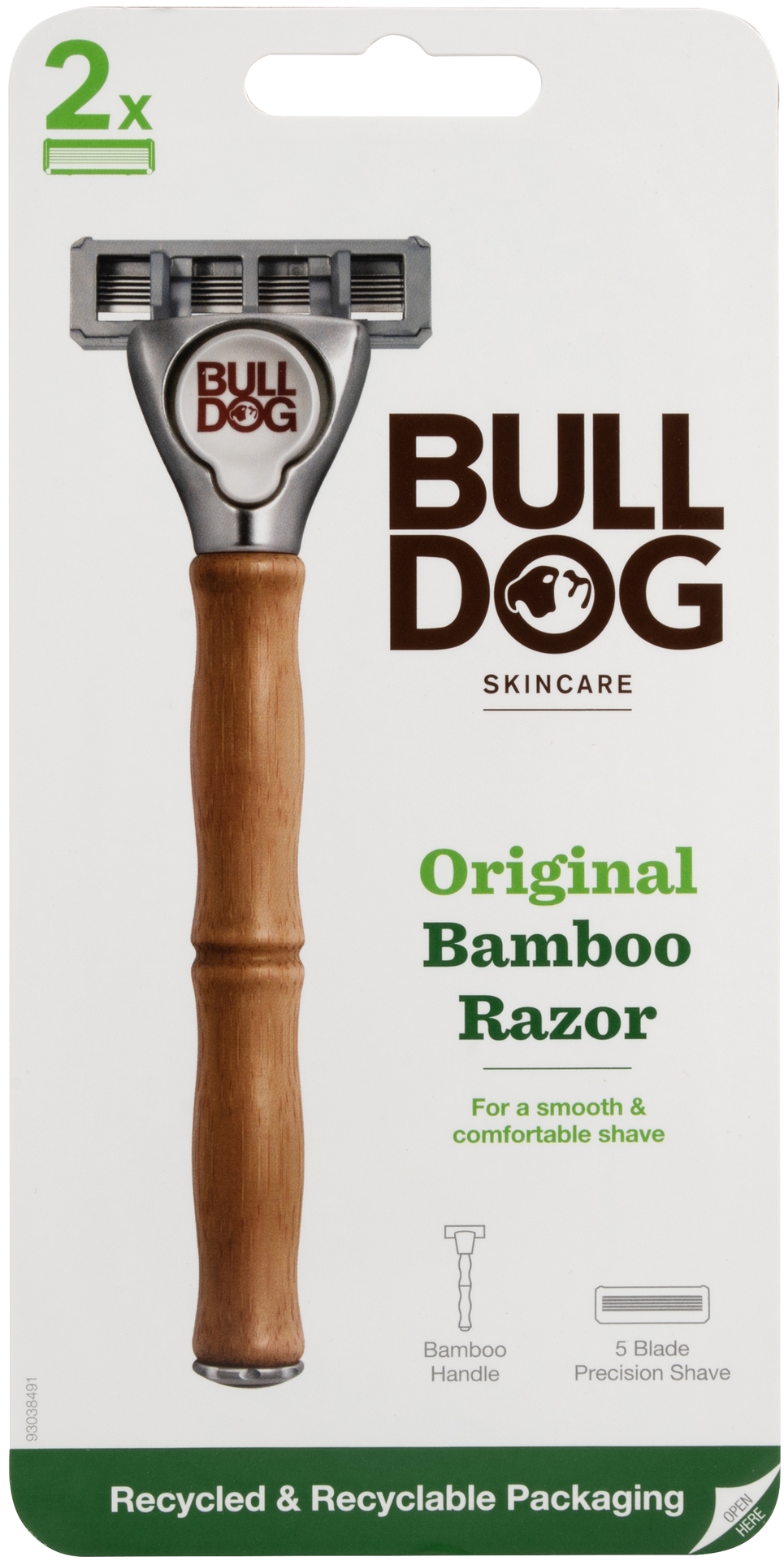 Bulldog Original Bamboo Razor for menn, 5-bladers | Vita.no