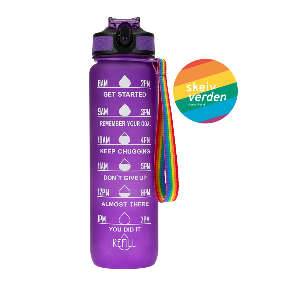Motiverende Vannflaske Pride 900ml | Vita.no