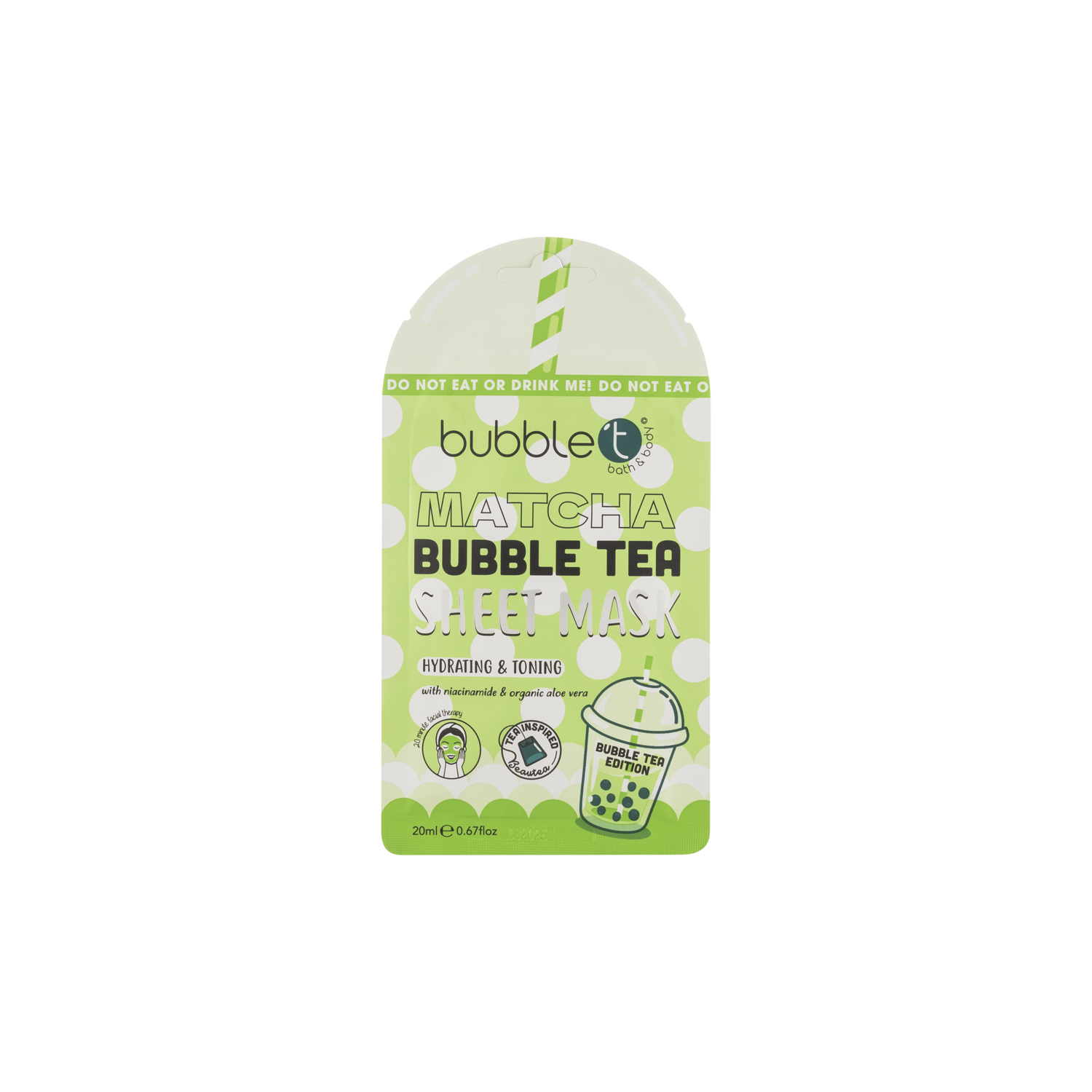 BubbleT Matcha Bubble Tea Sheet Mask | Vita.no